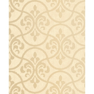Decorline Interlude Gold Ogee Wallpaper - 20.5in x 396in x 0.025in ...