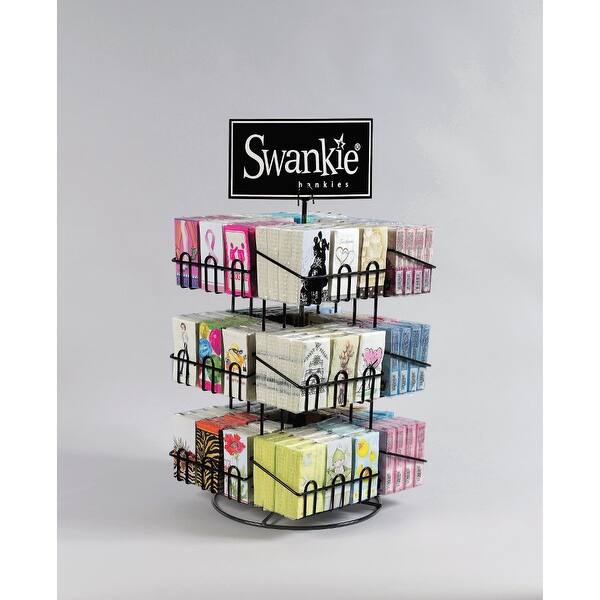 Black Hanky Swankies Facial Tissue Packages Spinning Display Rack - Bed ...