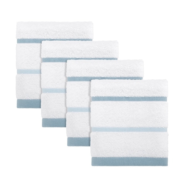 Izod Sandbar Blue 4-Pack Washcloth Set - Washscloth 4 Pack - Bed Bath ...