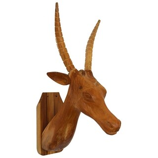 Elk Head Traditional Teak Root Wall Decor - Bed Bath & Beyond - 39675506