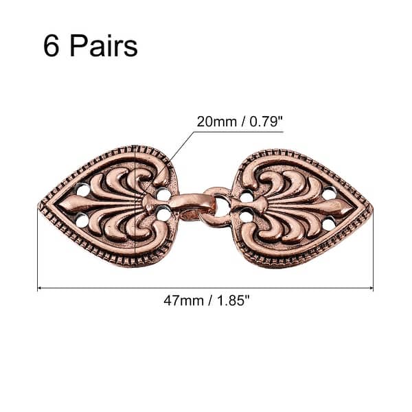 Cloak Clasp, 6 Pairs Sew on Hooks and Eyes Vintage Cape Clasps ...