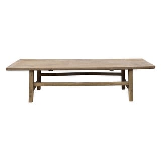 Artissance Pine Wood Vintage Coffee Table, 69 Inch Long, Weathered ...