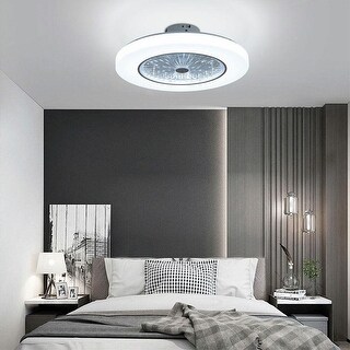 Crystal LED Chandelier Invisible Ceiling Light Lamp w/ Remote Control ...