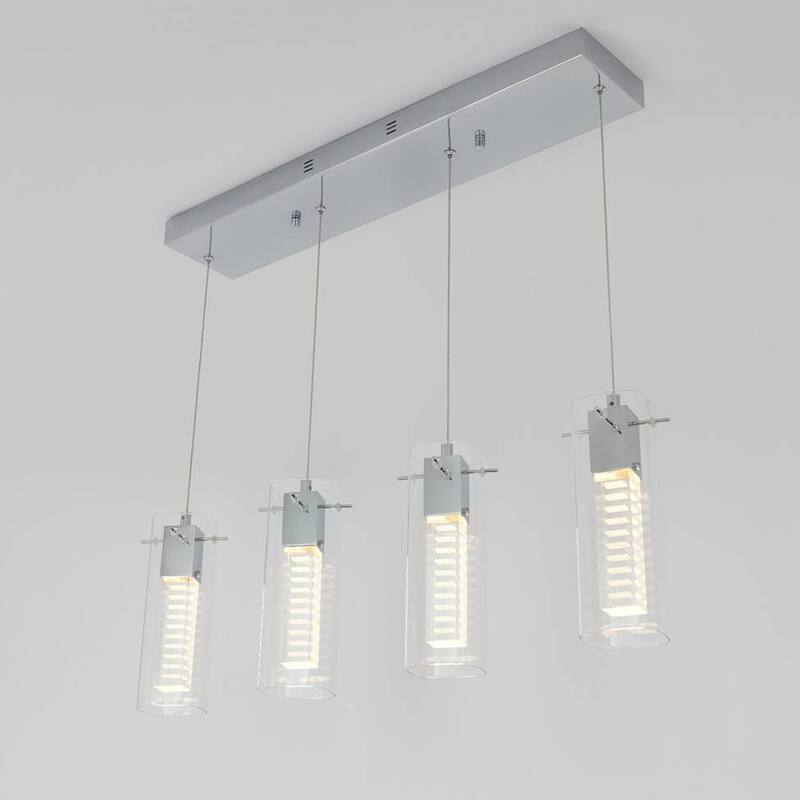 Artika Hologram 4-Pendant Dimmable Ceiling Light Fixture with ...