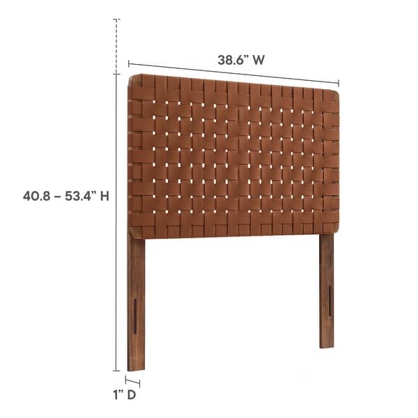 Sparta Twin/Full/Queen/King Vegan Leather Weave Headboard - Bed Bath ...