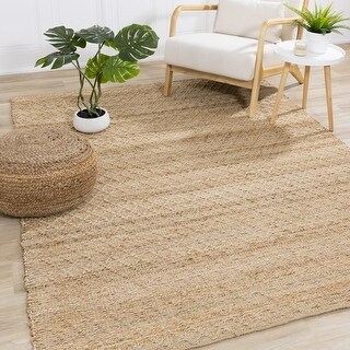Sand Jute Handmade Diamond Pattern Area Rug. - Bed Bath & Beyond - 38244581