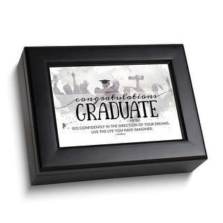 Curata Black Resin Graduation Music Box: Pomp and Circumstance - Bed ...