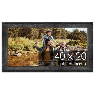 40x20 Distressed/Aged Black Wood Picture Panoramic Frame - Panoramic ...