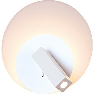 PageOne Lighting Water Lily 2.2 pound Matte White LED Wall Sconce - Bed ...