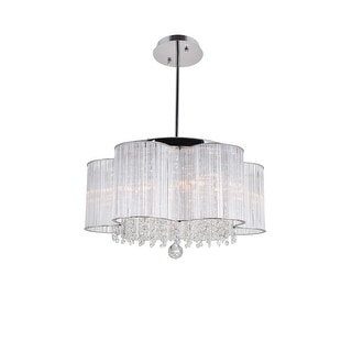Spring Morning 7 Light Down Chandelier With Chrome Finish - Bed Bath ...