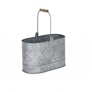 HomeRoots Farmhouse Galvanized Metal Bucket - Bed Bath & Beyond - 40398812