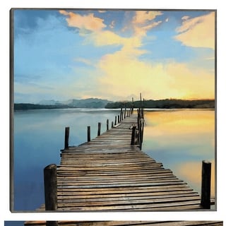 Sunset Pier By Studio Arts Canvas Art Print - Bed Bath & Beyond - 38861111