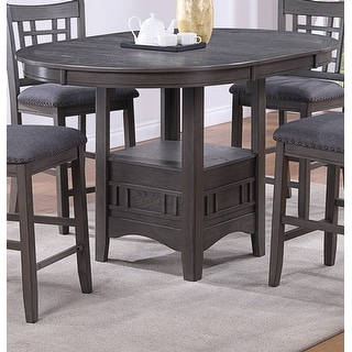 Dining Table Round Counter height Dining Table w Shelve 1pc Table Only ...