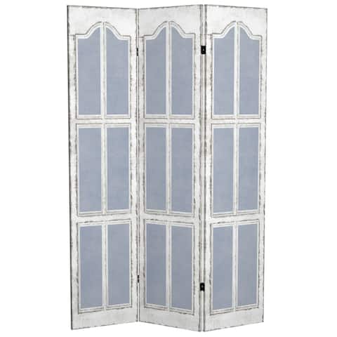 Handmade 6' Double Sided Ocean Damask Canvas Room Divider - Overstock ...