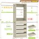 Qvella 95''-136'' W Closet System with 8 Wooden Drawers and 4 Hanging ...
