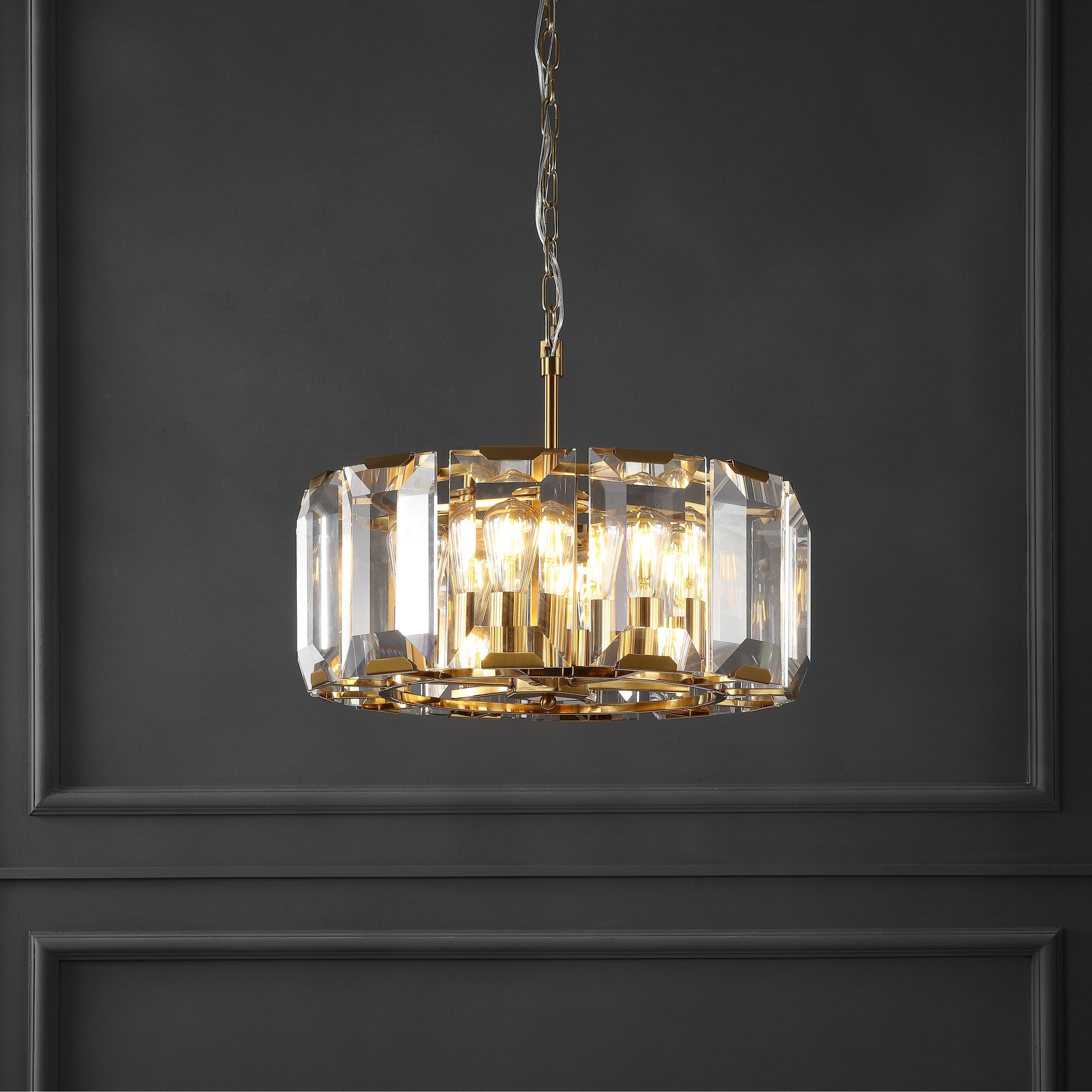 SAFAVIEH Couture Symone Glass Chandelier - 20 IN W x 20 IN D x 18-66 IN H - On Sale - Bed Bath ...