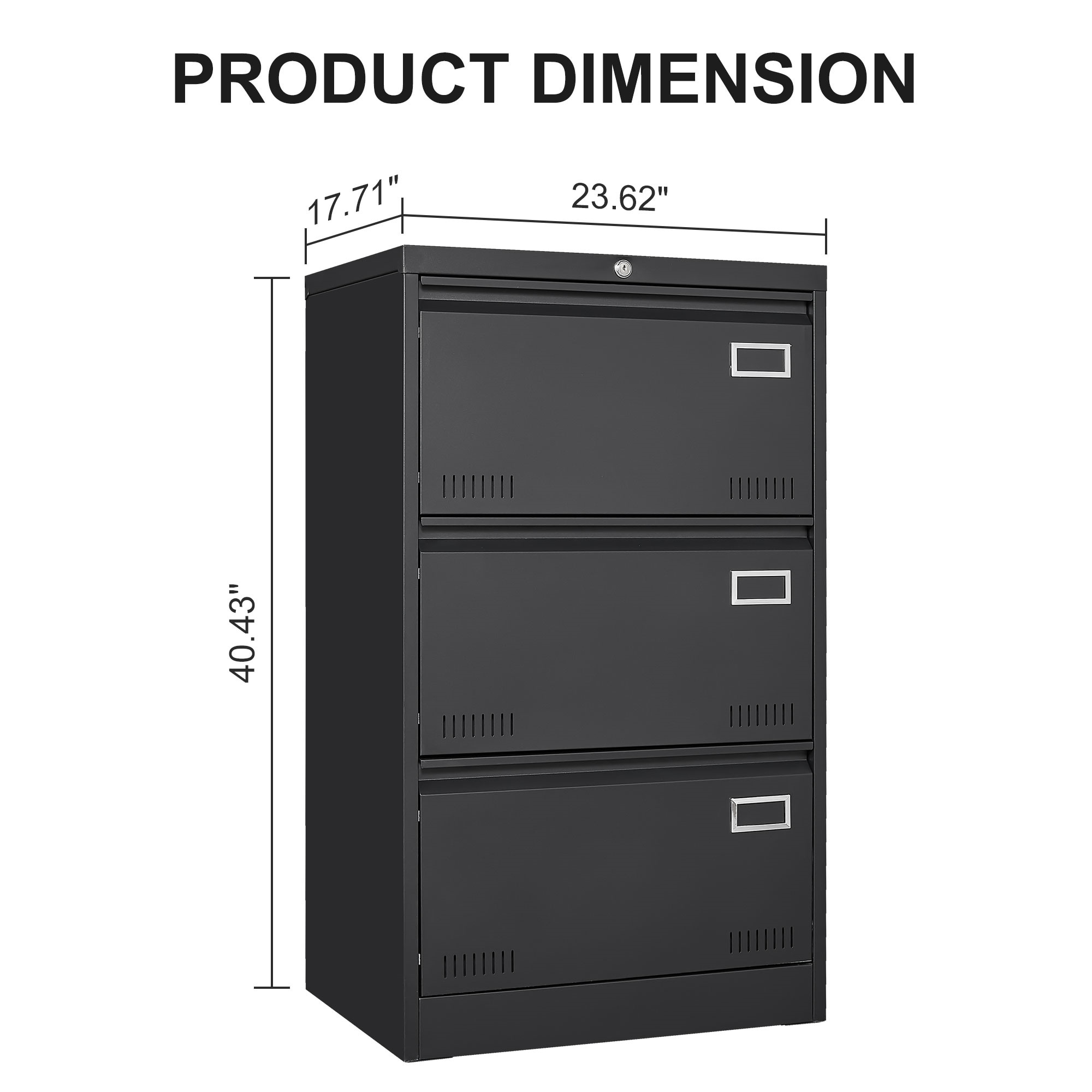 Metal filing cabinet with lock store