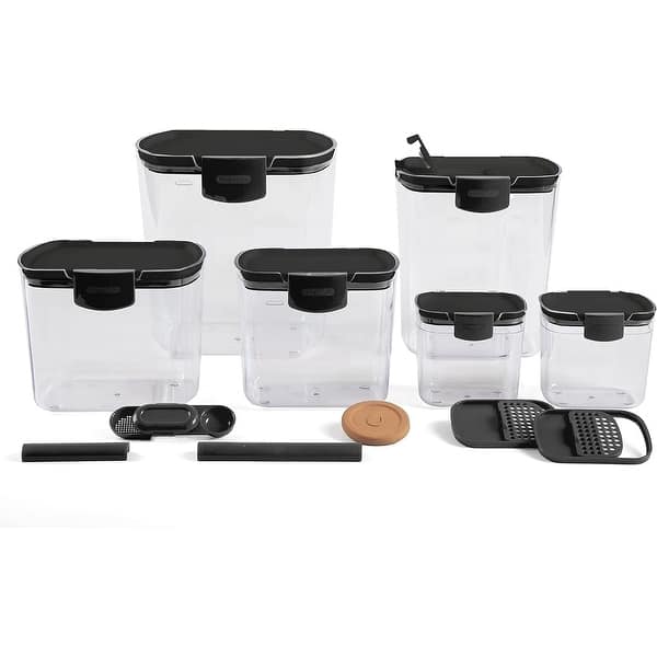Progressive Prepworks ProKeeper 6 Piece Kitchen Clear Plastic Airtight ...