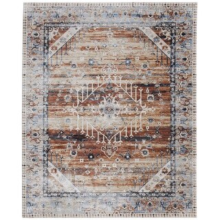 Grand Bazaar Claymore Machine Made Distressed Transitional Area Rug ...