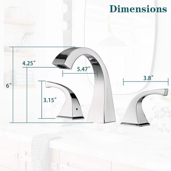 Vanityfair Double Handles Widespread Bathroom Faucet with Drain ...