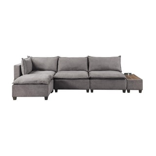 5 Piece Modular Sectional Sofa with USB Console Table - Bed Bath ...