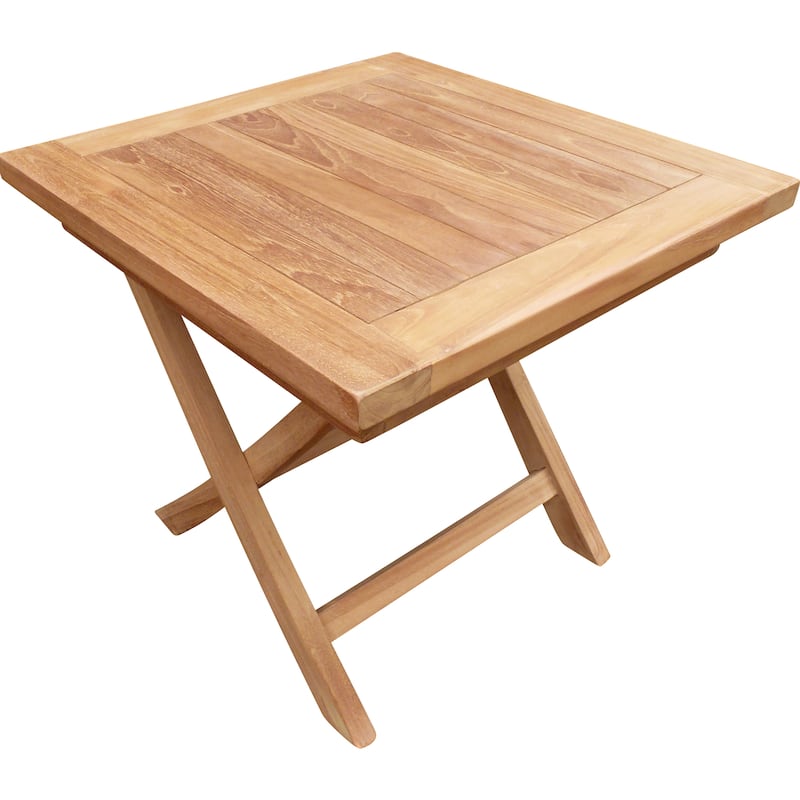 Teak Wood Carmel Bathroom Side Table - Overstock - 37030647