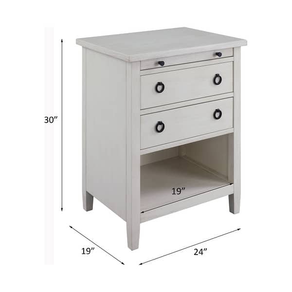 ACME Halim Rectangular Accent Table in Antique White - Bed Bath & Beyond - 32083750