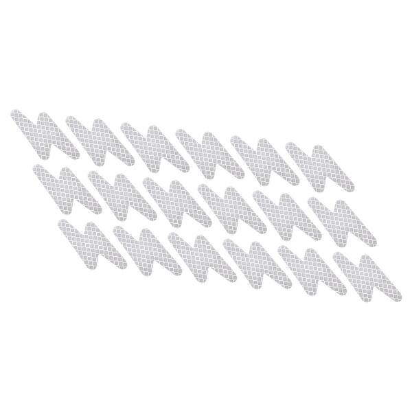 Reflective Stickers, 18 Pack 2.99 x 1.26 Inch Warning Reflector, Silver ...