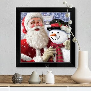 "Santa and Friends" Black Framed Print - Bed Bath & Beyond - 30183778