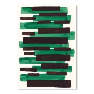Americanflat - Deep Green Primitive Stripe by Ejaaz Haniff - 16"x20 ...