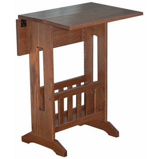 Oak Mission Magazine Rack Drop Leaf Table - Bed Bath & Beyond - 34420735