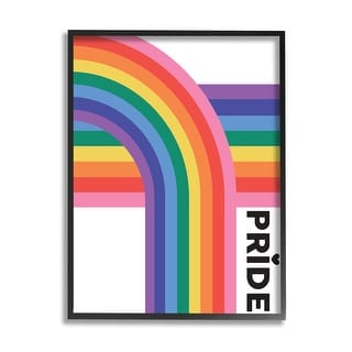 Stupell Pride Rainbow Arch LGBTQ Framed Giclee Art by Angela Nickeas ...