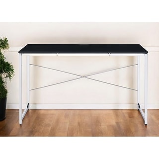 47" Black and Silver Writing Desk - Bed Bath & Beyond - 41587207