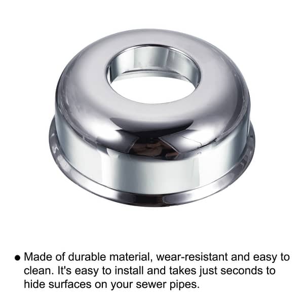 2Pcs Sewer Drain Pipe Plating Decorative Cover Hose Plug Pipe Collar ...