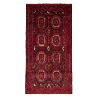 ECARPETGALLERY Hand-knotted Baluch Navy Wool Rug - 3'5 x 6'7 - Bed Bath ...