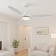 52inch Ceiling Fan Light with Remote, 20W 3-Color LED, Silent DC Motor ...