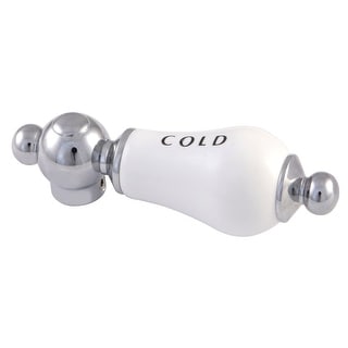 Kingston Brass Replacement Porcelain Cold Index Bathroom Faucet Handle ...