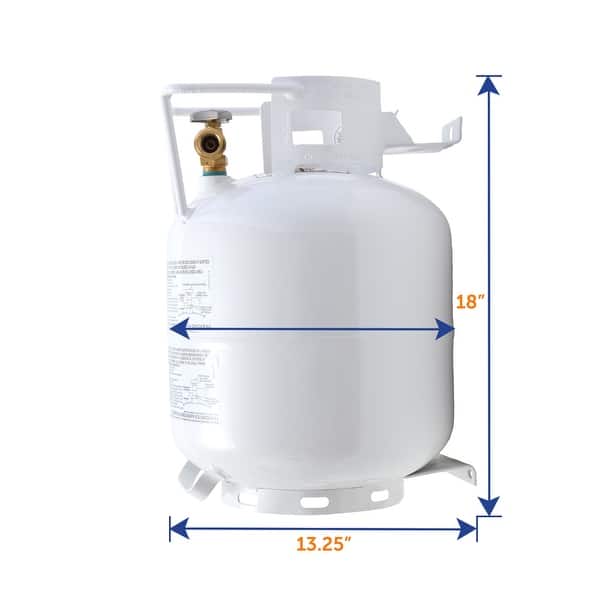 Flame King 20LB Horizontal Propane Cylinder Tank with Valve and Gauge ...