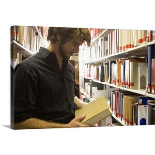 "Teenage student in library" Canvas Wall Art - Bed Bath & Beyond - 16479470