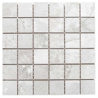 Wells Stone 2in x 2in White Porcelain Floor and Wall Tile - Bed Bath ...