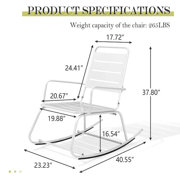 Outdoor Leisure Rocker Lounge Chairs Rocking Chairs for Patio Porch ...