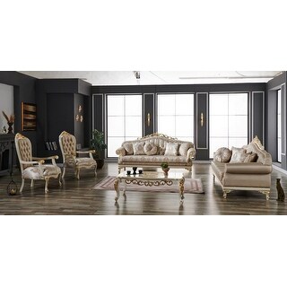 Karsi Traditional Style 4 Pieces Living Room Set 2 Sofa 2 Chair - Bed ...