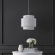 Calix 14.5" 1-Light Vintage Mid-Century Iron LED Pendant with Pleated ...