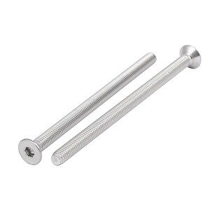 M6x100mm 304 Stainless Steel Flat Head Hex Socket Cap Screws DIN7991 ...