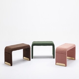 New Boucle Fabric Loveseat Ottoman Footstool Bedroom Bench Shoe Bench ...