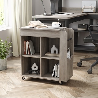 27" Tall End Table with Rolling Wheels - Bed Bath & Beyond - 39481066