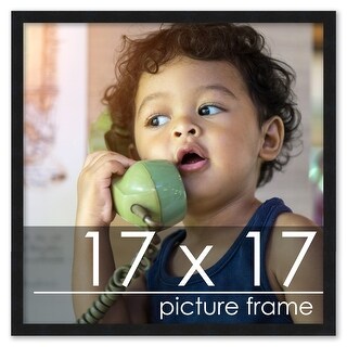 17x17 Contemporary Black Wood Picture Square Frame - Picture Frame ...