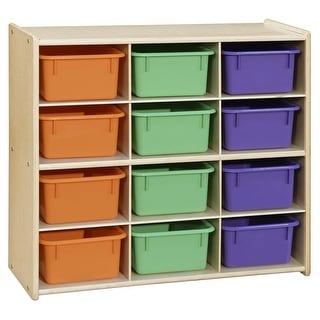 Contender 12 Section Cubby Storage Unit for Organizing Kids Toys, 3 ...