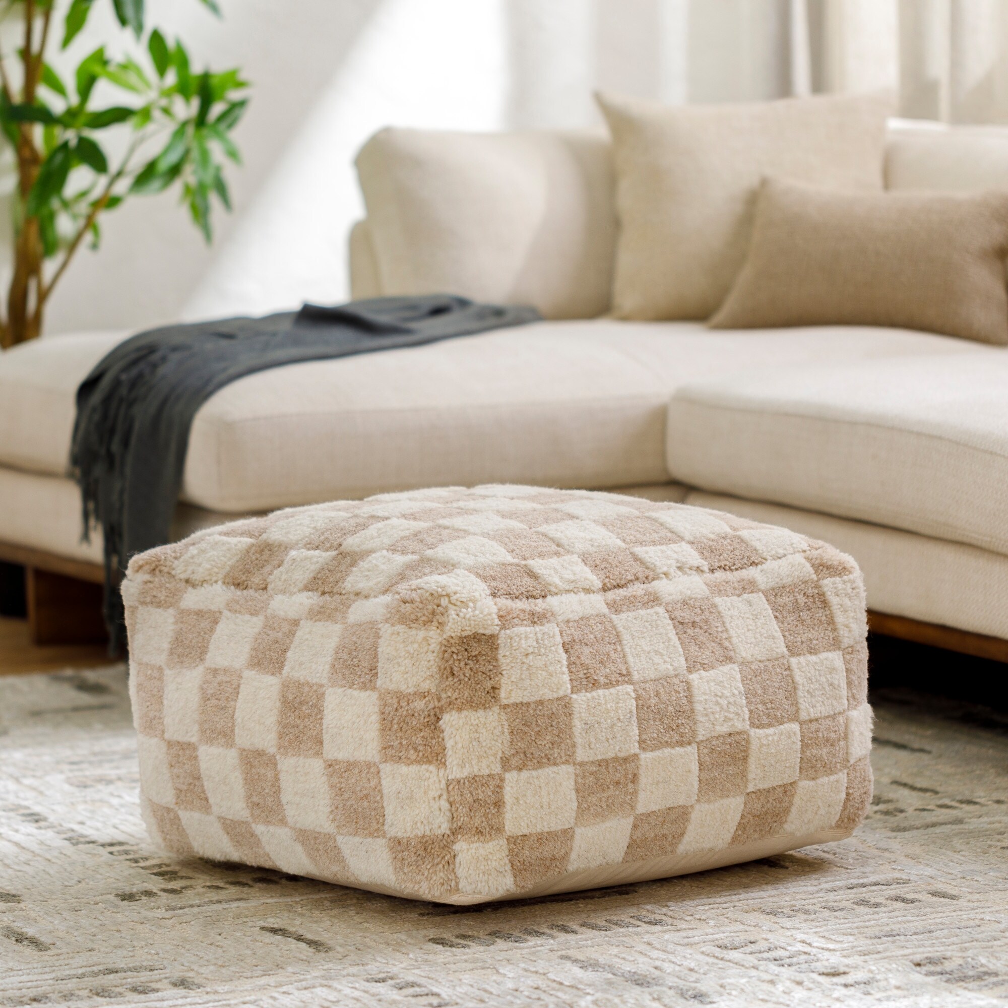 Geometric pouffe store