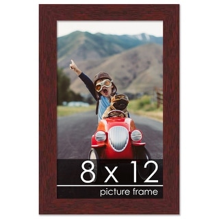 8x12 Traditional Walnut Complete Wood Picture Frame with UV Acrylic ...